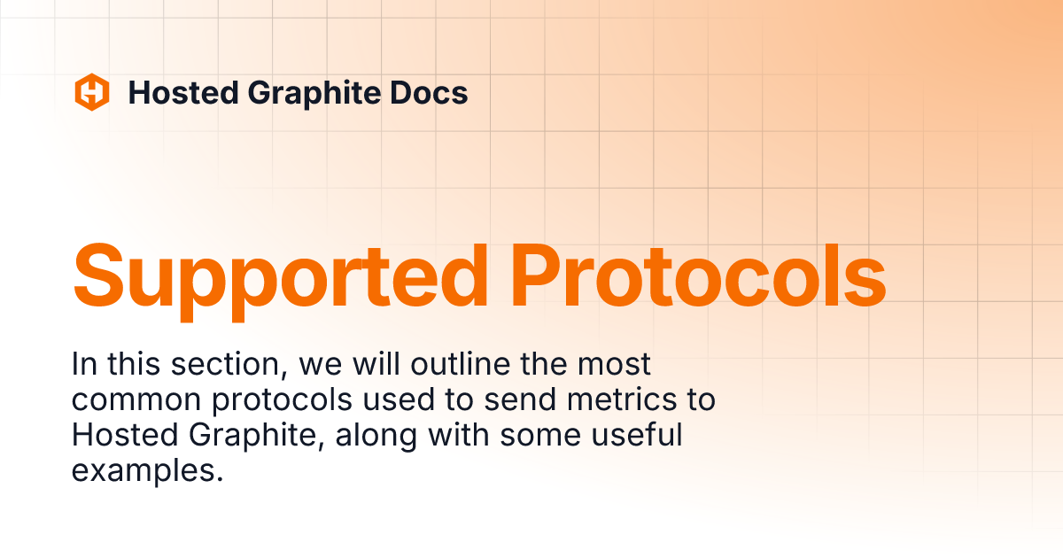 Supported Protocols | Hosted Graphite Docs