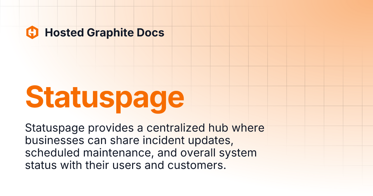 Statuspage | Hosted Graphite Docs