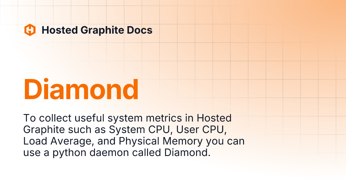 Diamond | Hosted Graphite Docs